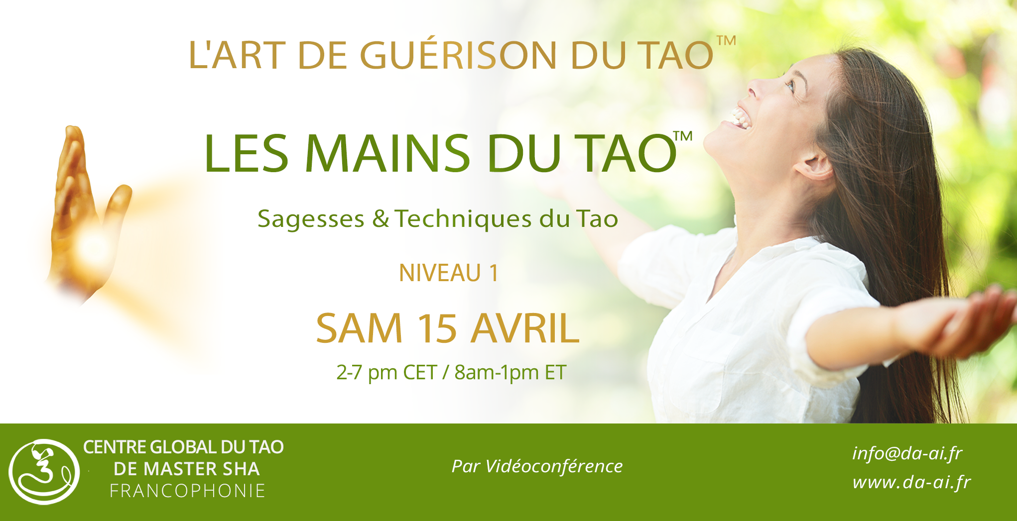 Atelier des Mains du Tao, Niveau 1 - Centre Global de Me Sha - Francophonie